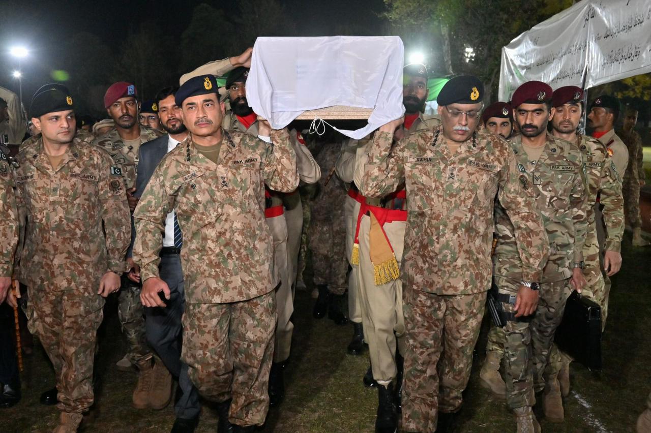 Funeral prayers of Lt Col Syed Kashif Ali, Capt Badr offered in ...