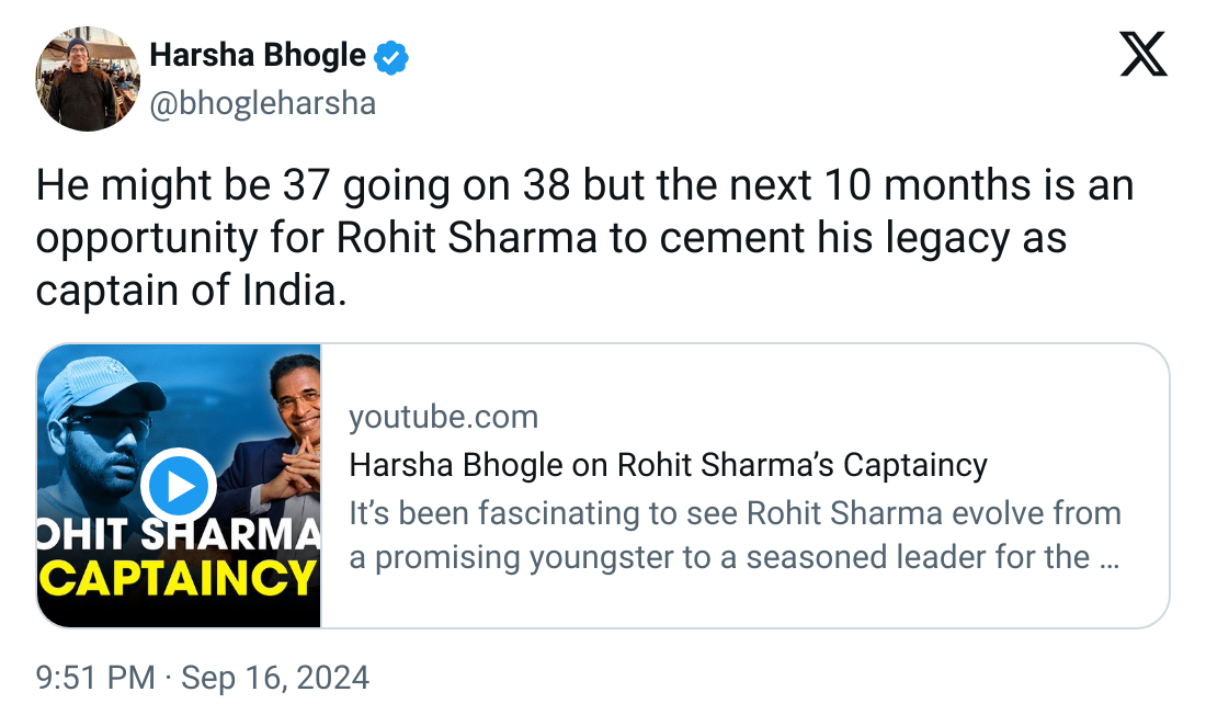 Renowned commentator expects 'big things' from Indian captain Rohit Sharma