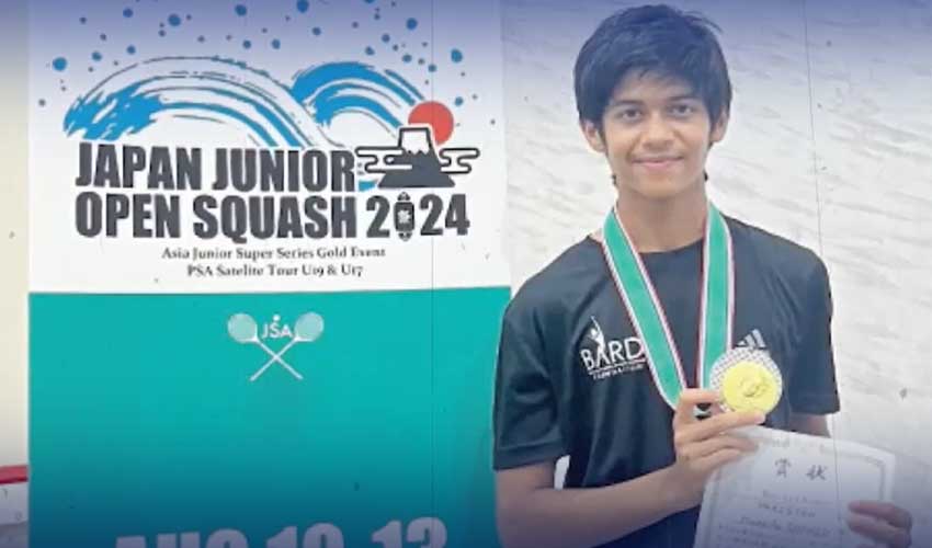 Pakistani Teen Huzaifa Shahid Wins Junior Squash Championship in Japan